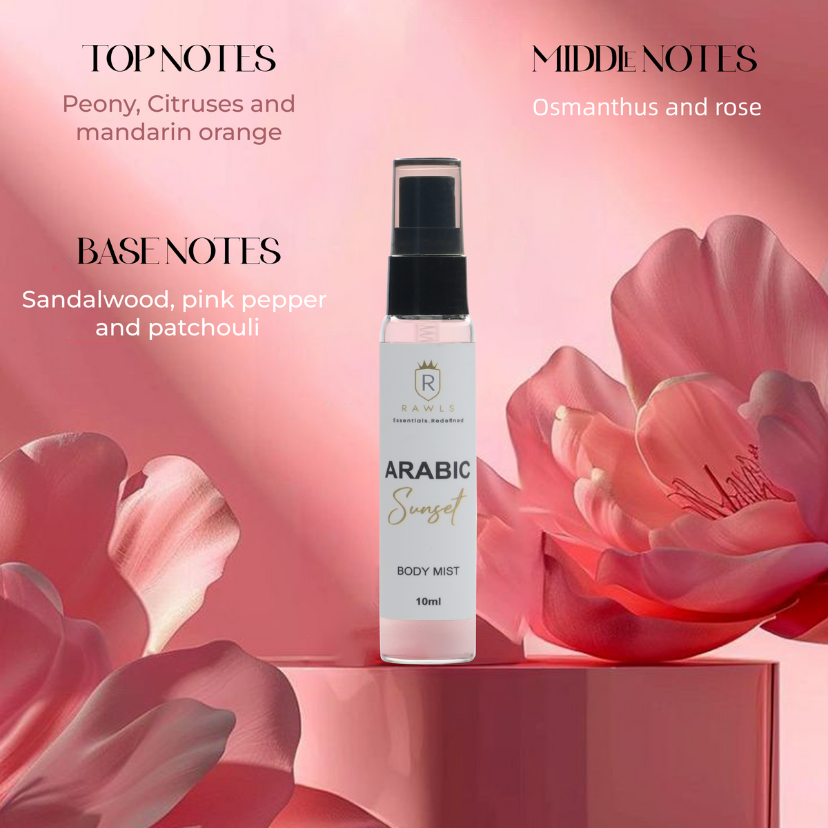 Pocket Arabic Sunset Body Mist - 10 ml - Mist For Her & Him – Rawls ...