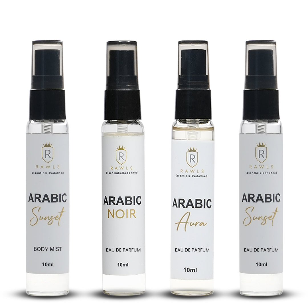 Arabic Elegance ( Set of 4 ) Arabic Sunset Mist , Arabic Noir ,Arabic ...